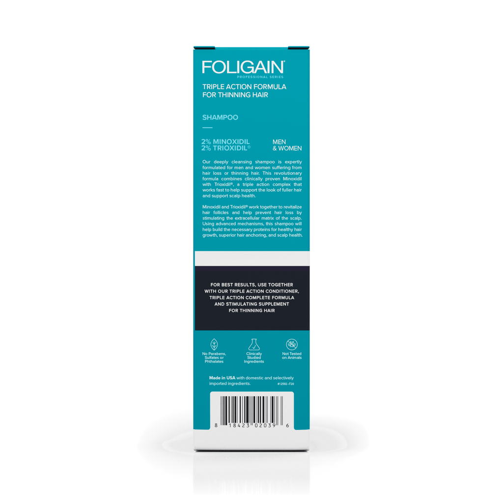 FOLIGAIN Advanced Hair Regrowth Hair Shampoo Minoxidil 2% | Foligain USA
