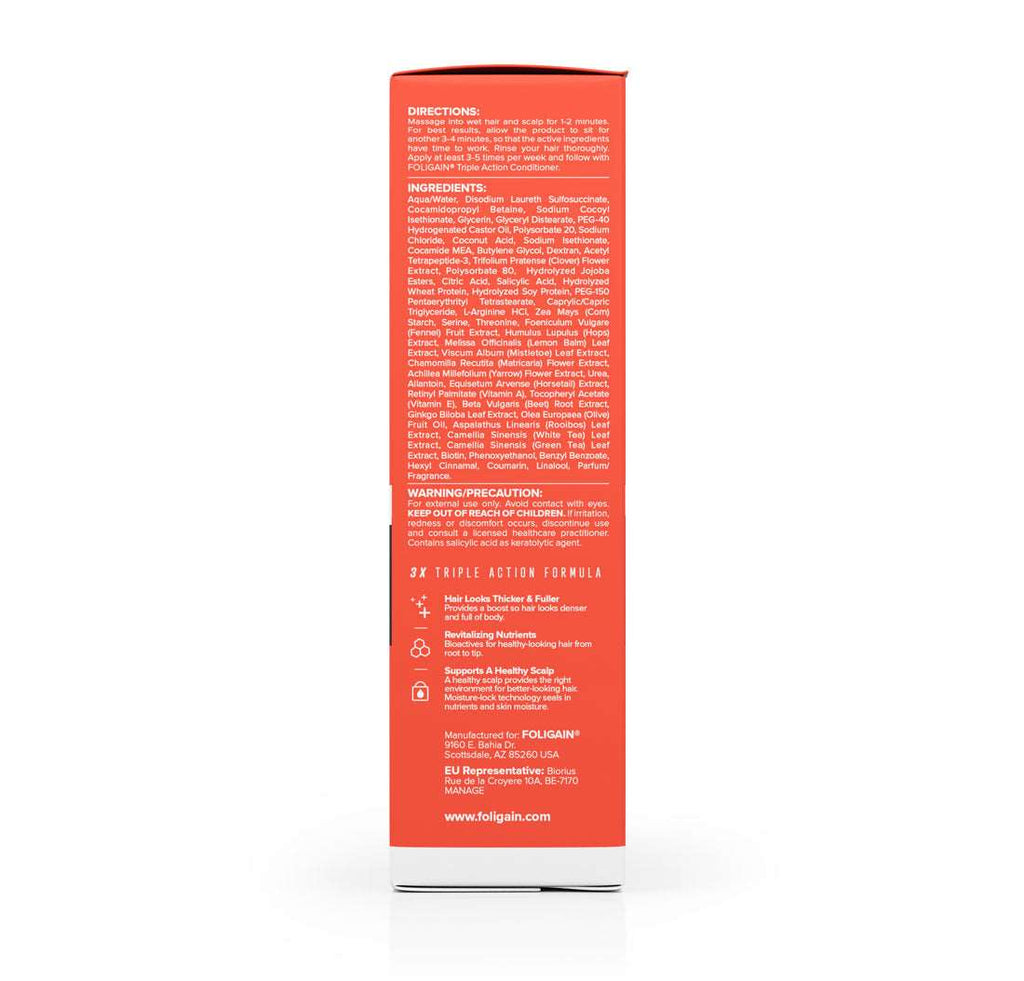 FOLIGAIN Triple Action Shampoo For Thinning Hair For Men with 2% ...